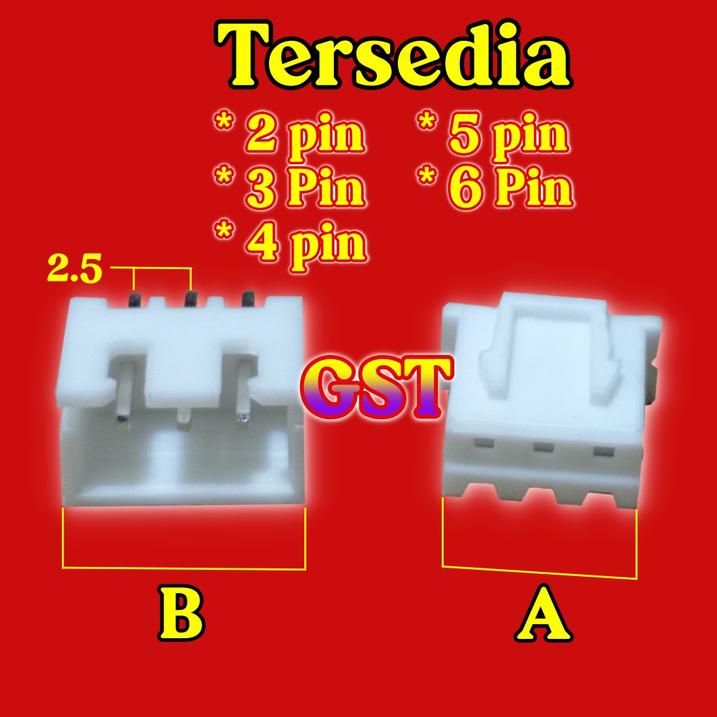 Jual 10Pasang Konektor Molex 2 3 4 5 6 Pin Soket Socket A2501 Molek pitch 2.5 ph jst xh | Shopee ...
