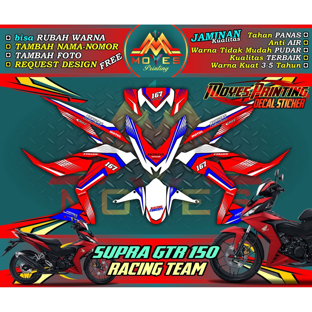 Jual sticker full body honda supra gtr 150 - decal stiker motor supra ...