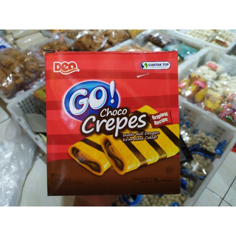 Jual WAFER ROLL BOX - GO CHOCO CREPES - RASA COKLAT | Shopee Indonesia