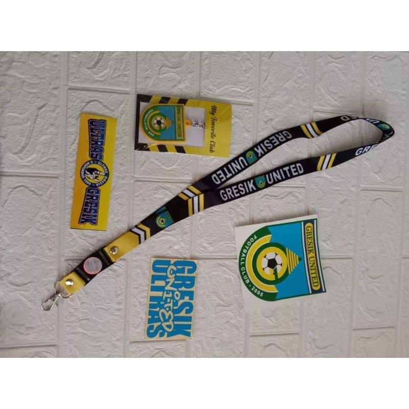 Jual LANYARD ID CARD CUSTOM GRESIK UNITED ULTRAS GRESIK FREE STICKER | Shopee Indonesia