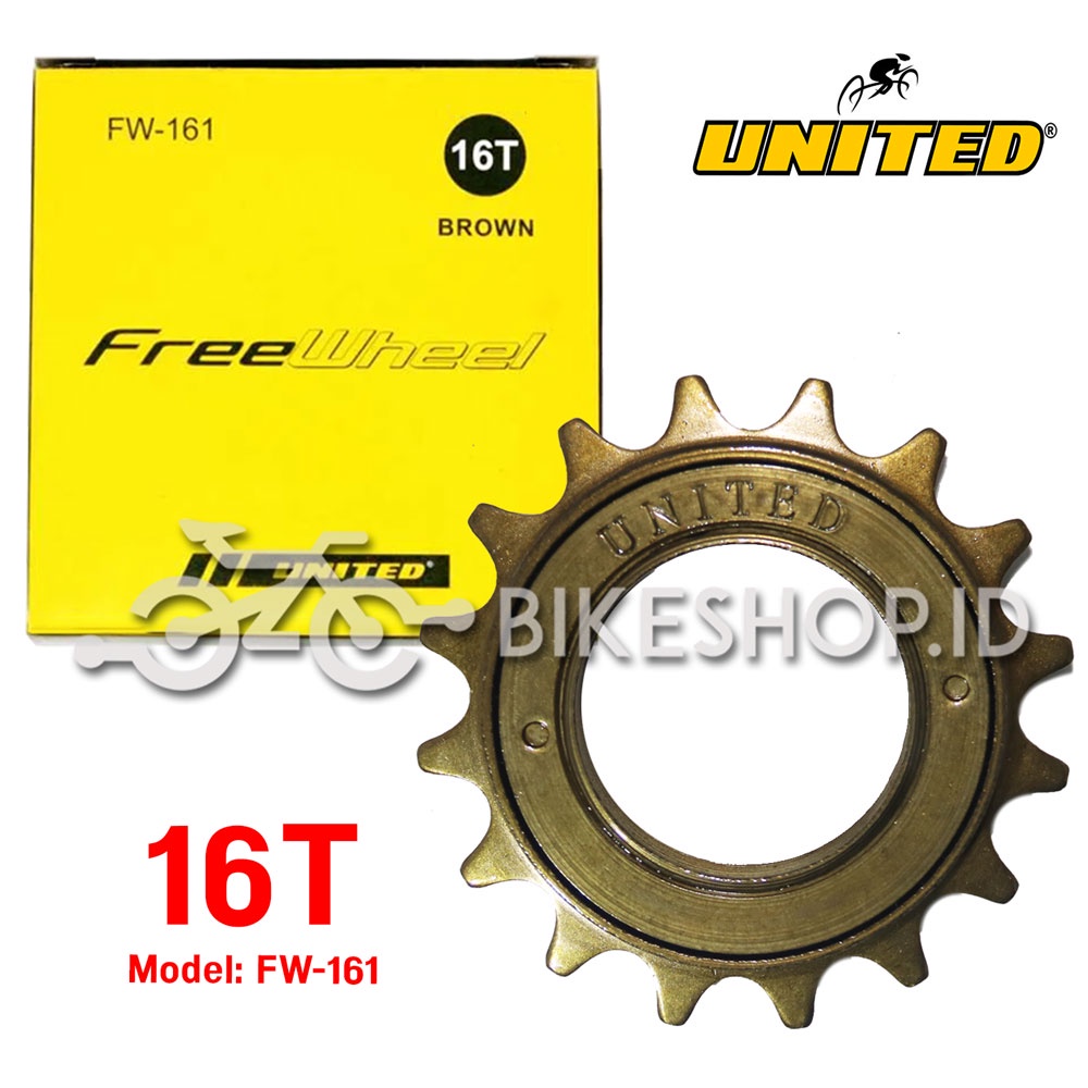 Jual FreeWheel Gear UNITED Sepeda 16T / 18T / 20T / 22T / 24T Brown | High Quality | Shopee ...