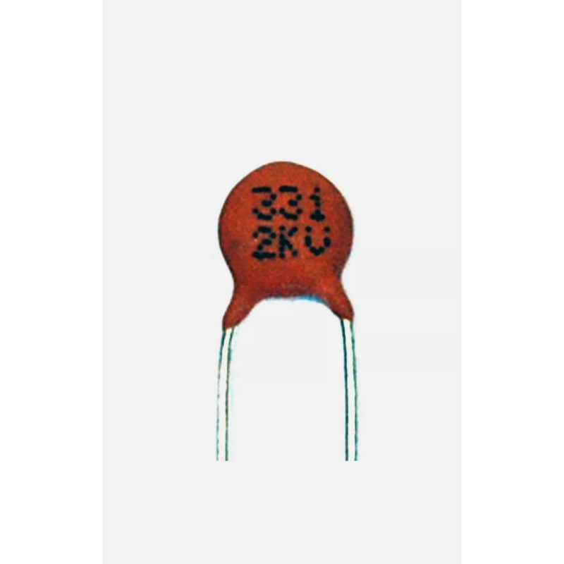 Jual Disc Ceramic Capacitor 331K 330pF 2KV K ±10% Y5P pitch=5mm RoHS ...