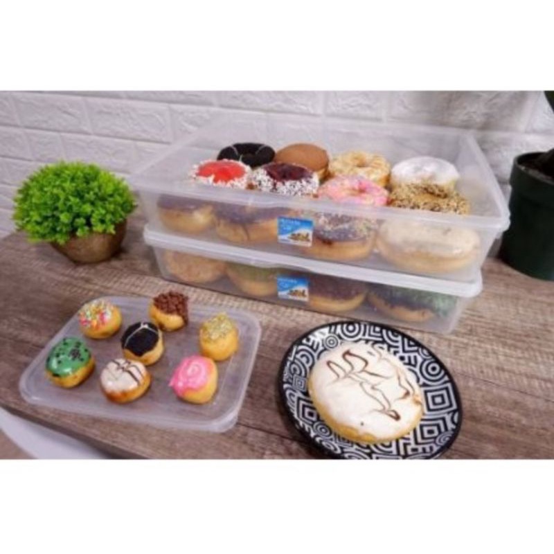 Jual TEMPAT DONAT MURAH / KOTAK DONAT / TEMPAT DONAT PLASTIK DONATSU ...