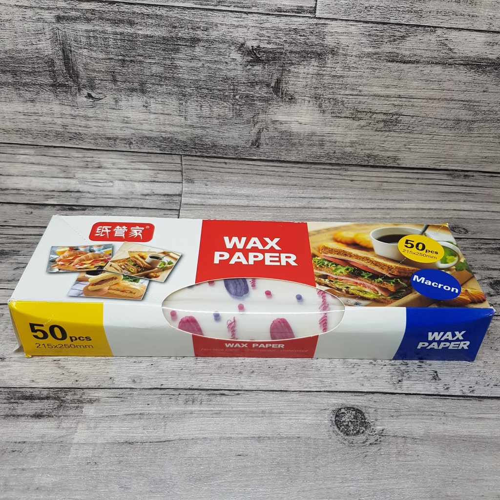 Jual Kaulus Wax paper / sandwich paper 50pcs / kertas bungkus burger ...