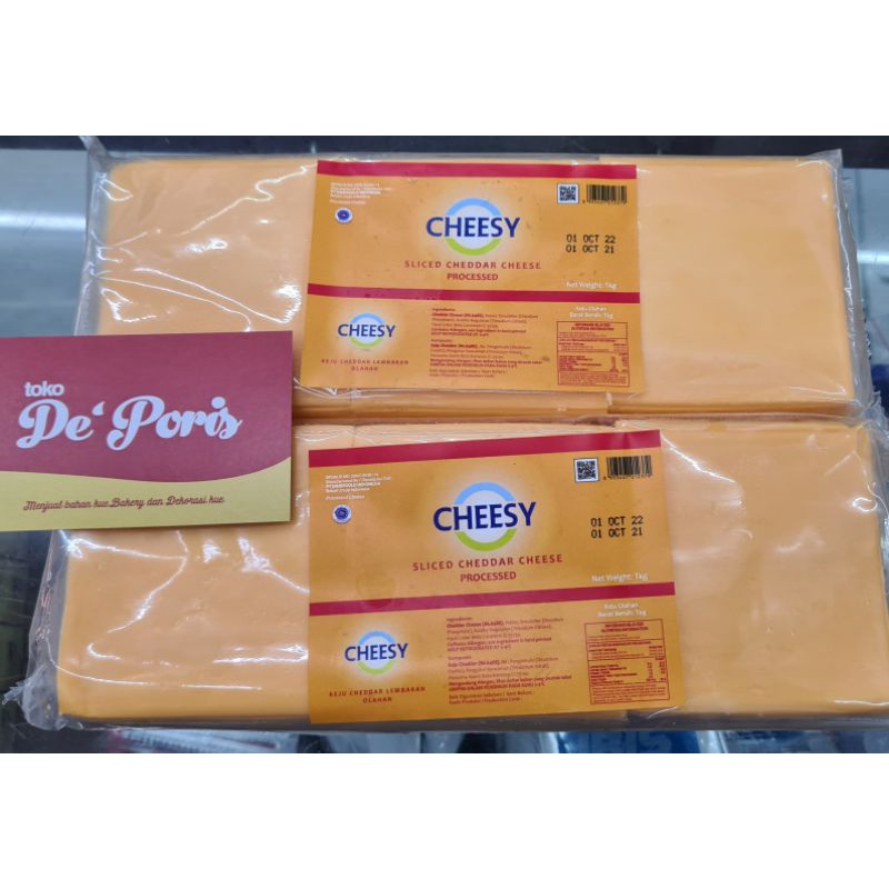 Jual keju Slice Cheesy red cheddar 84pcs | Shopee Indonesia