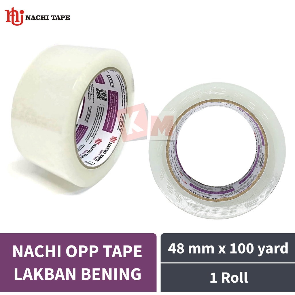 Jual Lakban Bening Transparan Nachi Opp Packing Tape 2 Inch / 48 mm x 100 Yard / Core Ungu ...