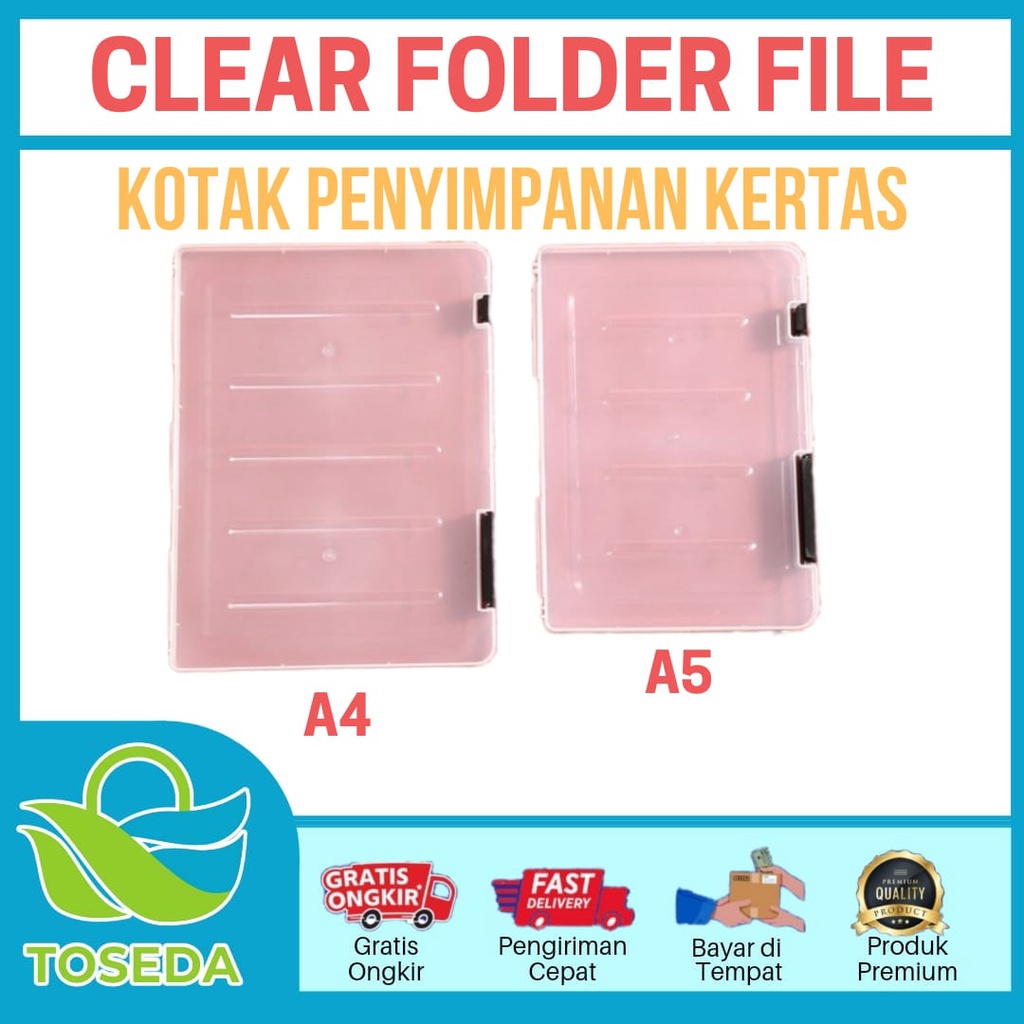 Jual Kotak Penyimpanan Folder Map File Kertas A4 A5 Plastik Transparan | Shopee Indonesia