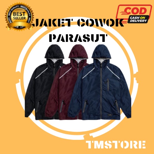 Jual JAKET COWOK PARASUT PRIA JAKET HOODIE PRIA JAKET MOTOR JAKET ...