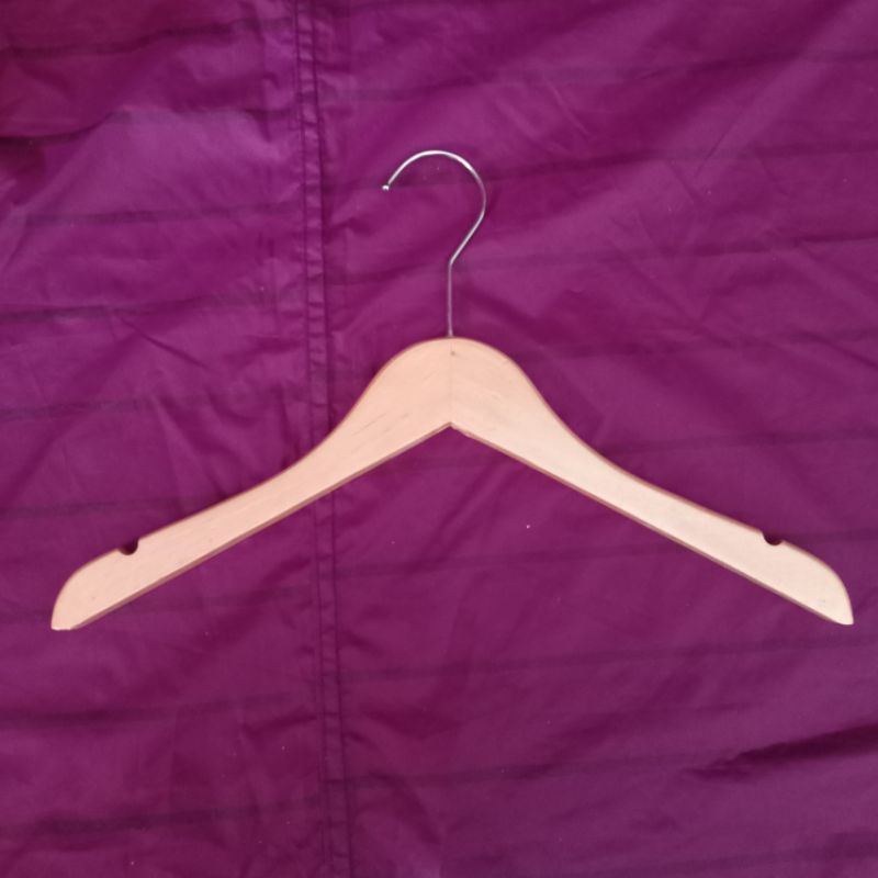 Jual Hanger Kayu Anak 30 CM Natural Cokelat Muda Tebal | Shopee Indonesia