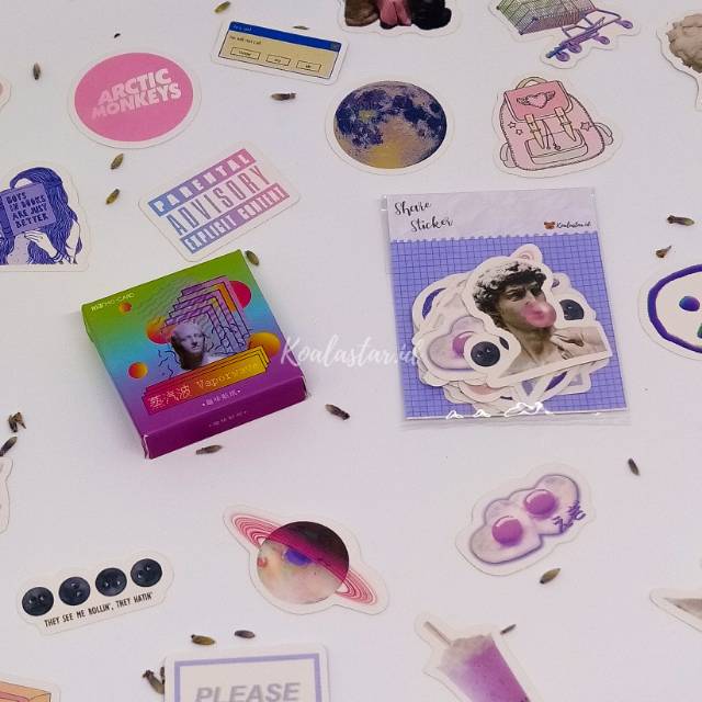 Jual Decorative Sticker VAPORWAVE Untuk Hias Scrapbook, Journaling dan Lettering | Shopee Indonesia