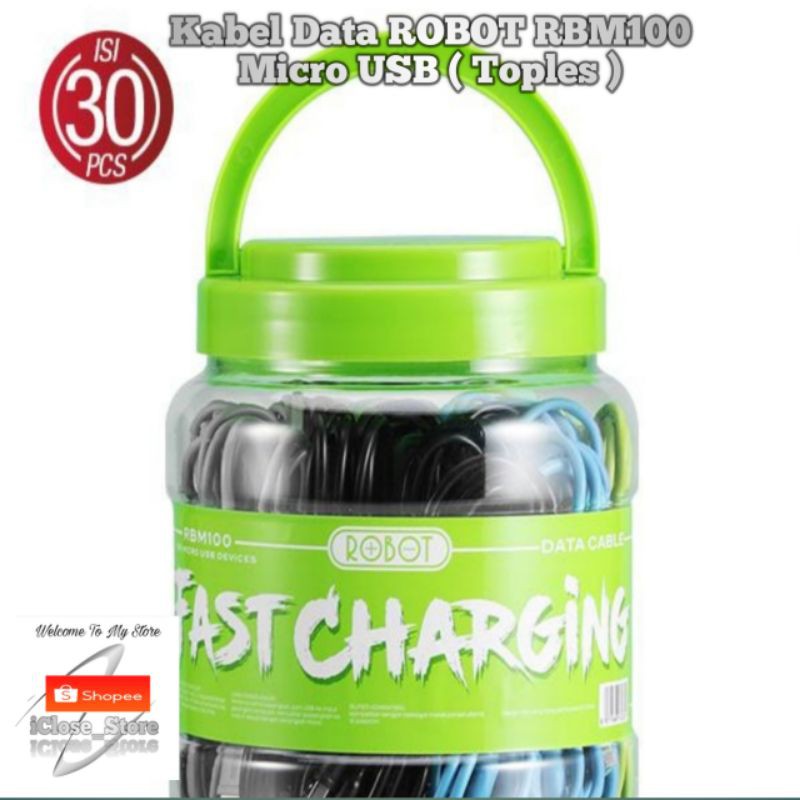 Jual Kabel Data Robot RBM100 Micro USB ( Toples ) | Shopee Indonesia