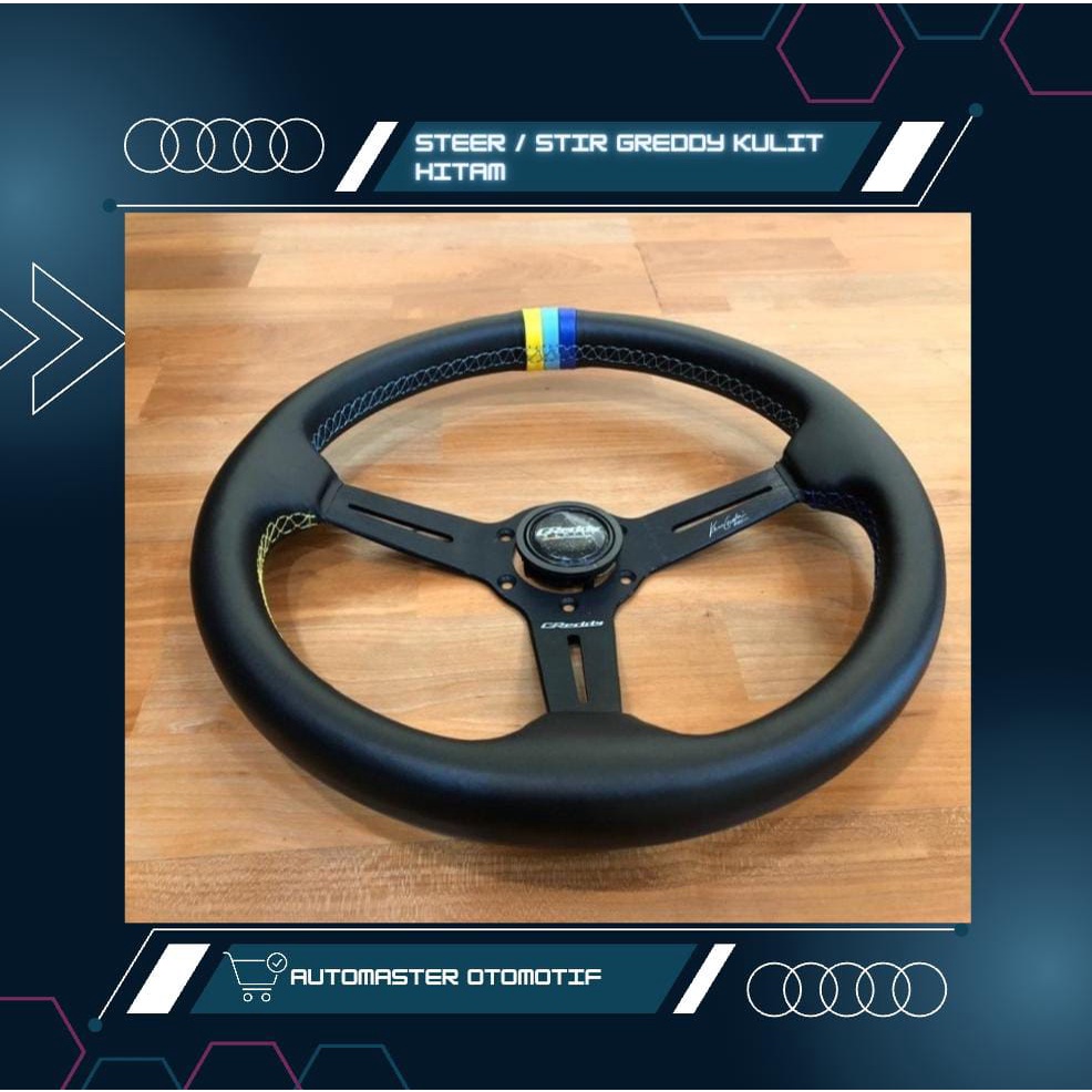 Jual Stir / Steer Mobil Racing Greddy Kulit Hitam | Shopee Indonesia