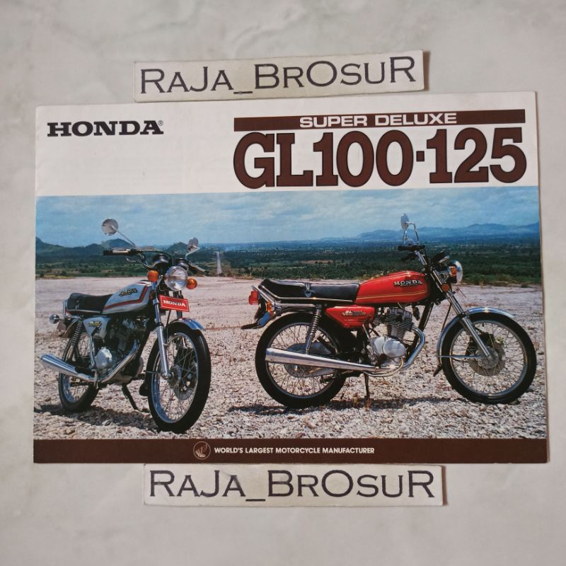 Jual Poster brosur katalog leaflet jadul lawas Honda GL100/GL125 ...