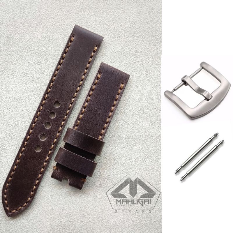 Jual Tali kulit jam tangan kulit asli / Tali jam kulit asli / Strap jam ...