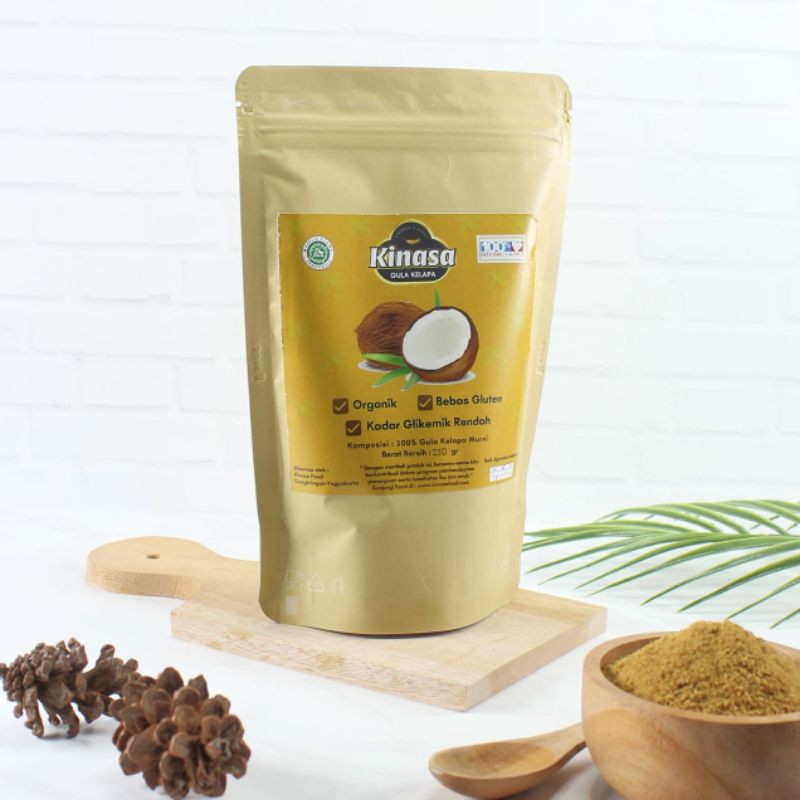 Jual Gula Semut Kelapa Organik Kinasa 1 kg (Free Stainless Straw Set ...