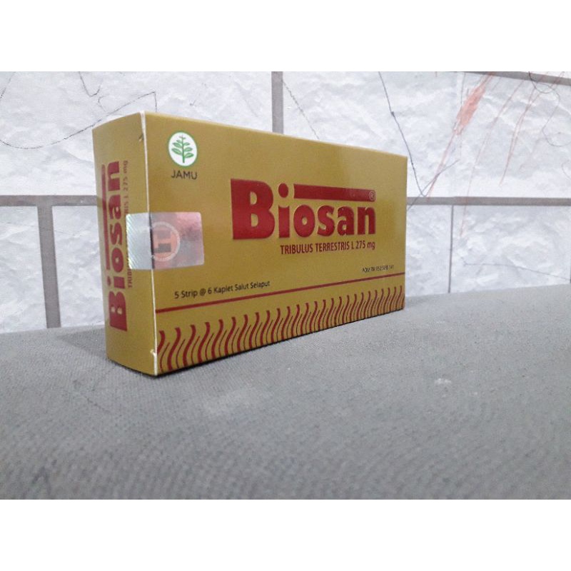 Jual BIOSAN BOX 30 KAPLET MENGANDUNG Tribulus Terrestris L 275 mg ...