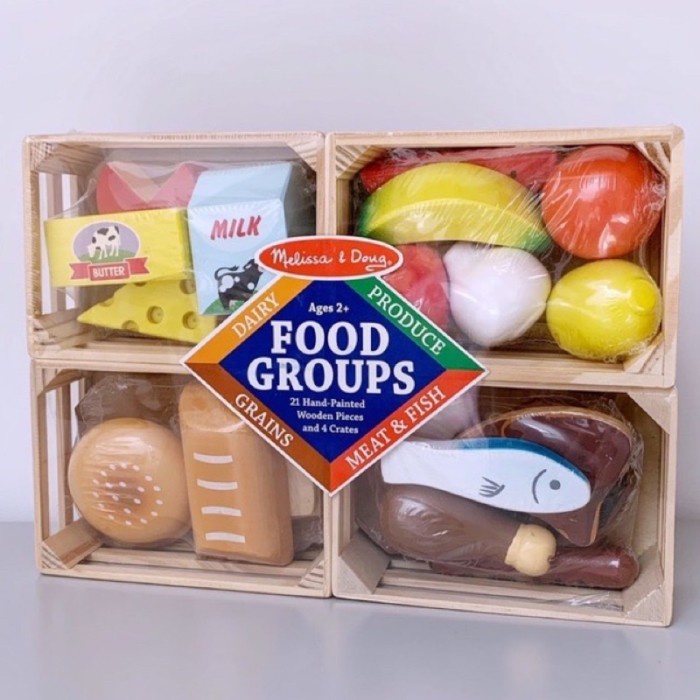 Jual Melissa Doug food groups pantry food fridge food pretend play toys ...