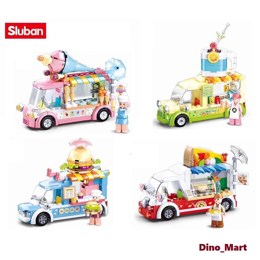 Jual Brick Sluban Ice Cream - Hamburger - Milk Tea - Pizza Truck M38 ...