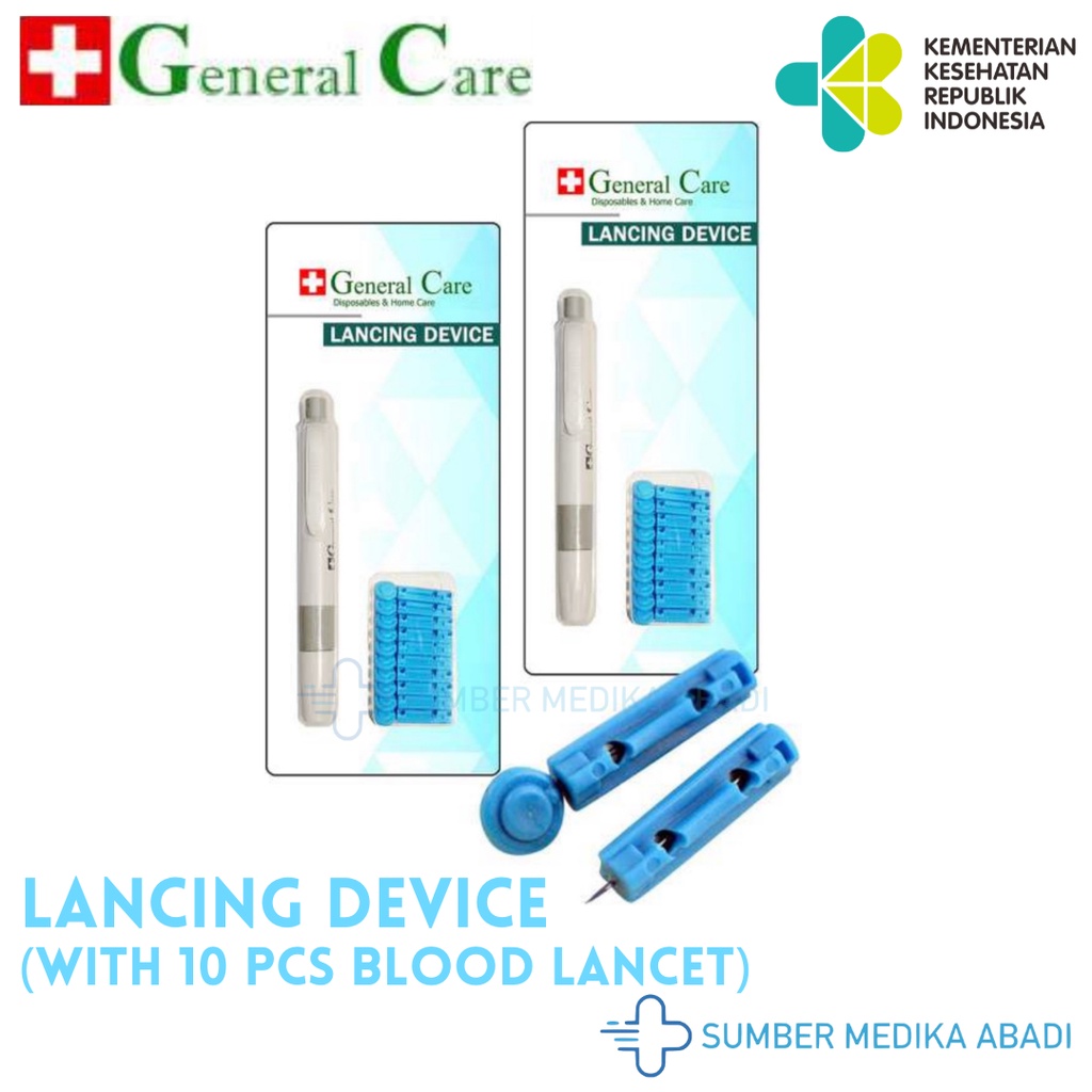 Jual Lancing Device / Pen Penembak Jarum Lancet Pen General Care / Alat ...
