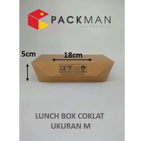 Jual LUNCH BOX COKLAT PERSEGI PANJANG UKURAN M | Shopee Indonesia