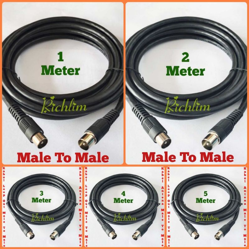 Jual Kabel Antena TV Loop Out Set Top Box Male To Male Kabel Paralel ...