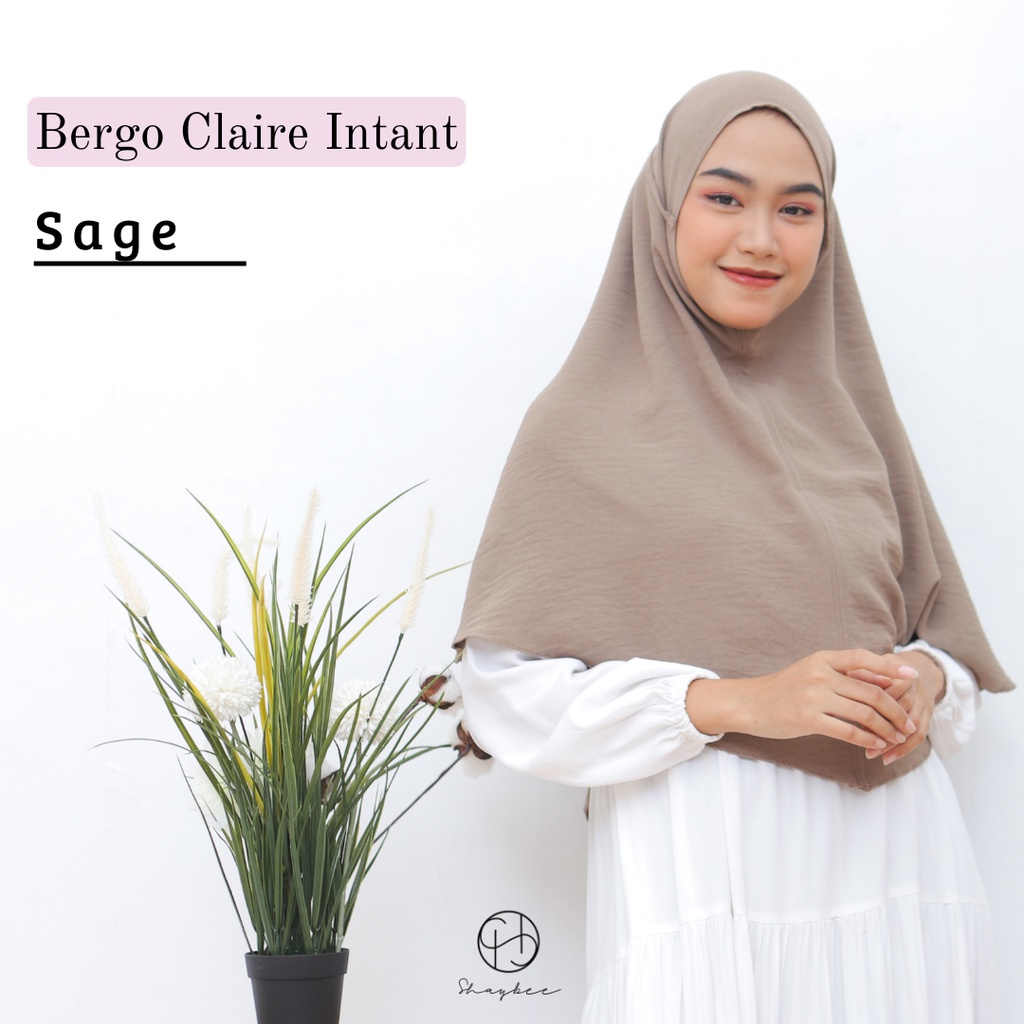 Jual Shaybee Bergo Claire Instant | Bergo Bahan Rayon Crinkle | Airflow Premium - Bergo Instant ...