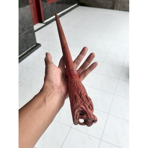 Jual Tongkat komando kayu galih nagasari asli super istimewa kepala ...