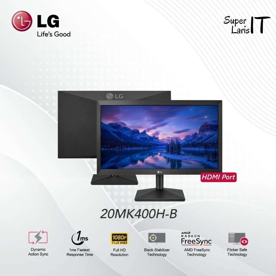 Jual Monitor Led LG 20MK400H B 20 19.5 inch VGA HDMI TN | Shopee Indonesia