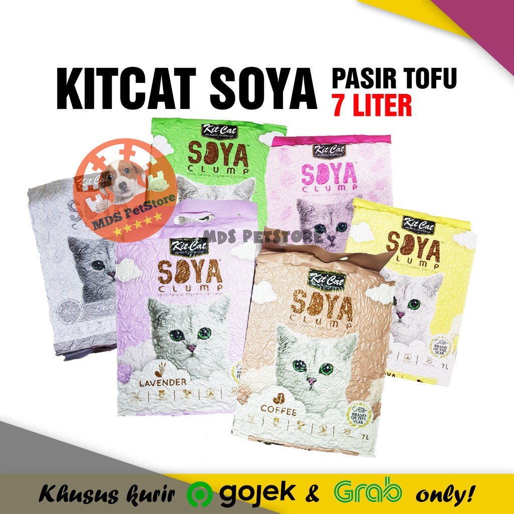 Jual Kit Cat Soya Clump 7 L | pasir kucing kitcat tofu 7l liter ...