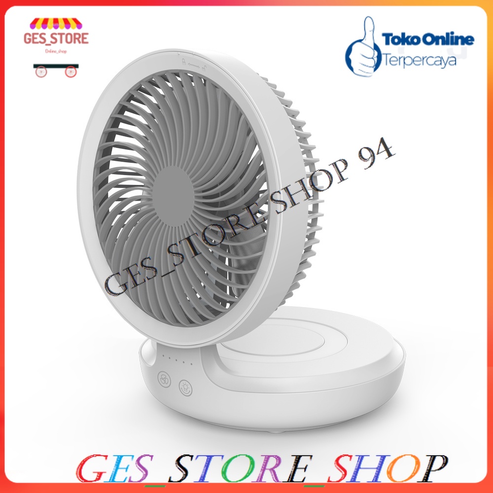 Jual Kipas Angin Rechargeable Dengan Led 4000 Mah - Putih Memoo ...