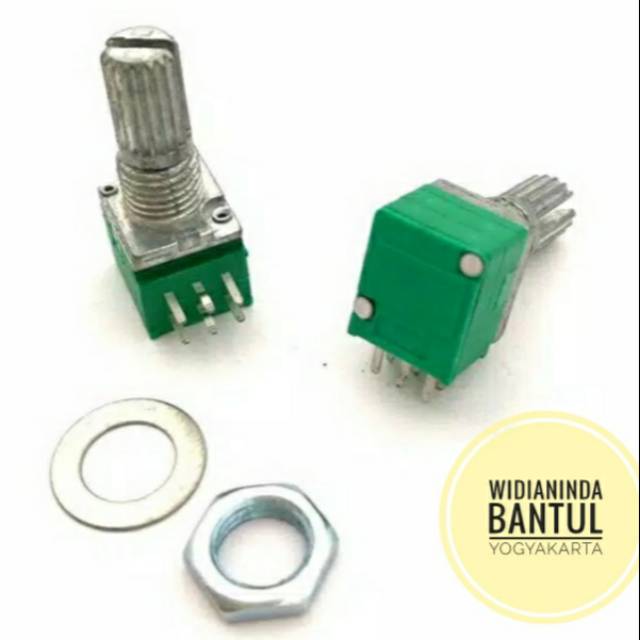 Jual POTENSIO STEREO 10K 50K 100K OHM RESISTOR VARIABLE 6PIN dan 3pin ...