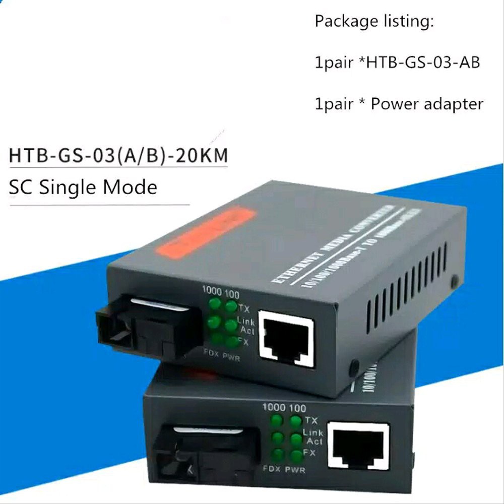 Jual Media Converter Netlink HTB-GS-03-AB Gigabit 1 Pasang | Shopee Indonesia