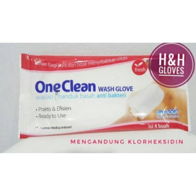 Jual One clean washglove waslap / Waslap / Handuk Basah Anti Bakteri ...