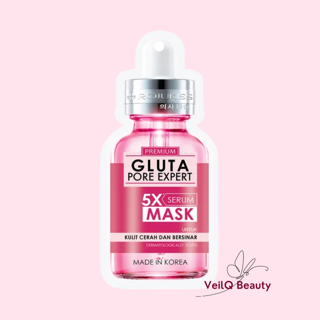 Jual Rojukiss Pore Expert 5X Serum Sheet Mask 25mL Acne Gluta Hya White ...