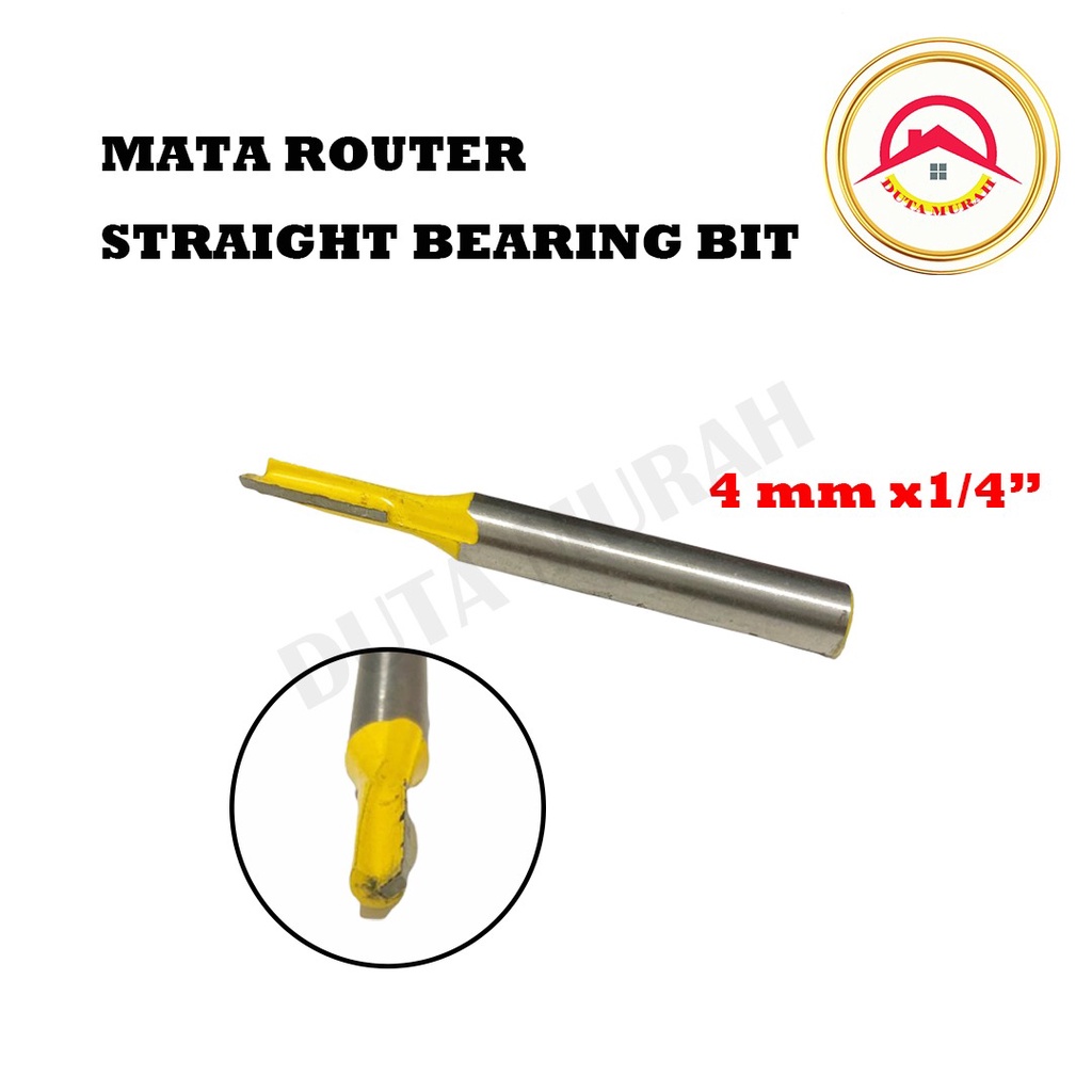 Jual Mata Router Lurus Straight Bit 3mm 4mm 5mm 6mm 8mm 10mm 12mm x 1/4 ...