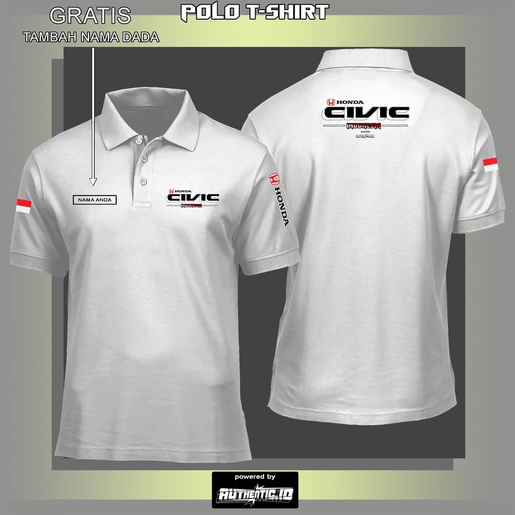 Jual Polo t-shirt HONDA CIVIC (GRATIS TAMBAH NAMA DADA) | Shopee Indonesia