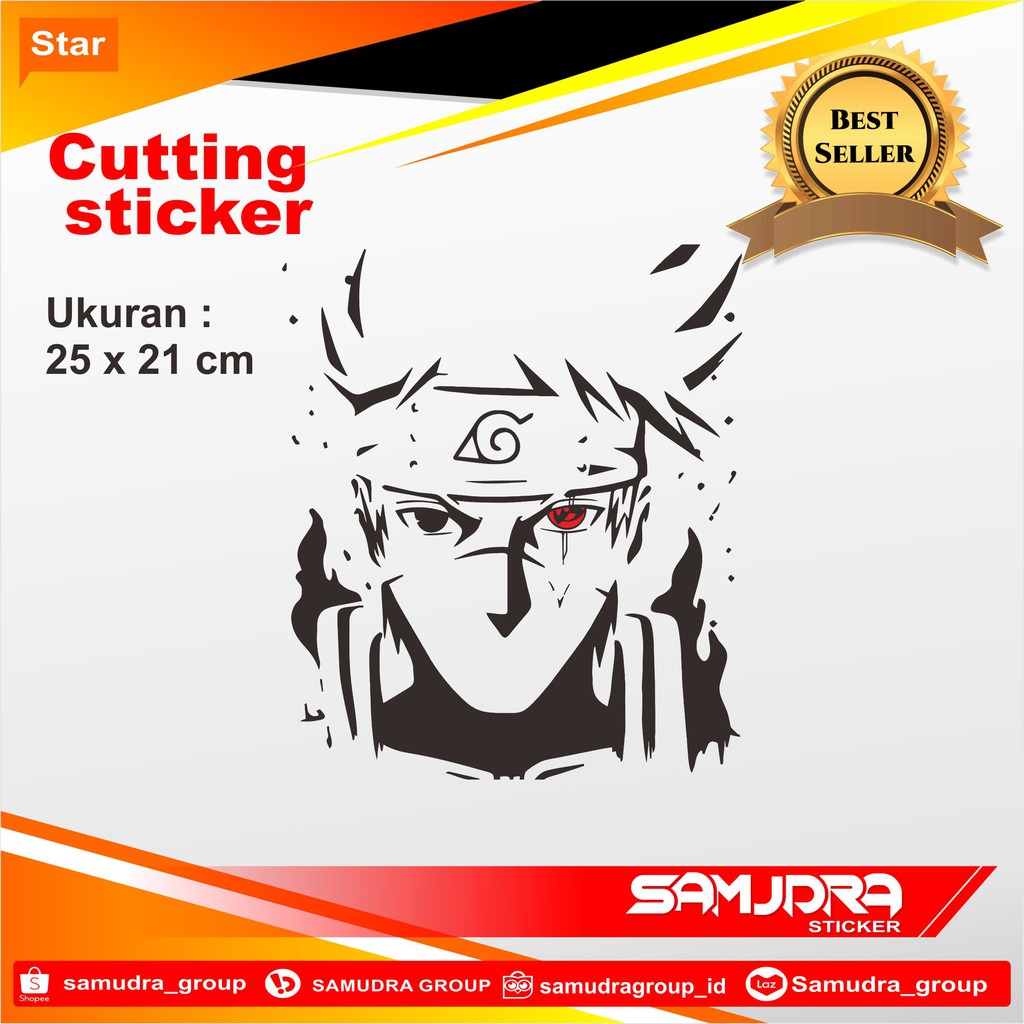 Jual cutting stiker kakashi anbu sharingan variasi kaca dan body mobil ...