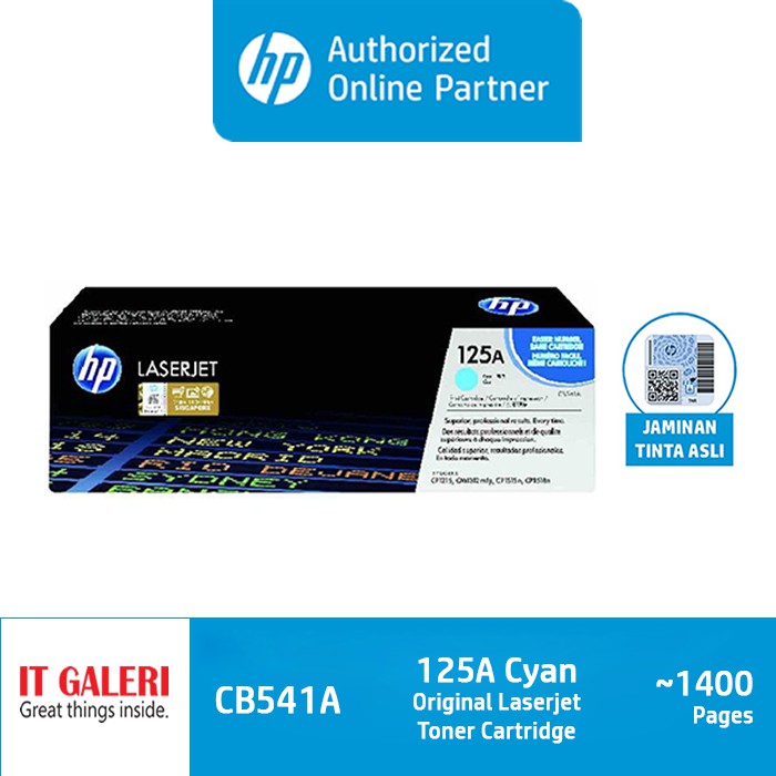 Jual HP Toner Printer Original 125A Cyan LaserJet Cartridge (CB541A ...