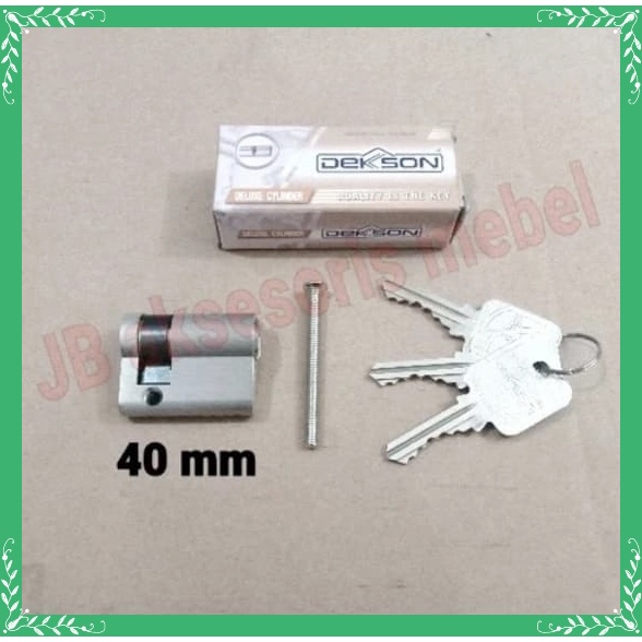 Jual CILINDER KUNCI PINTU 1 SISI 40 mm DEKSON / SILINDER KUNCI SETENGAH ...