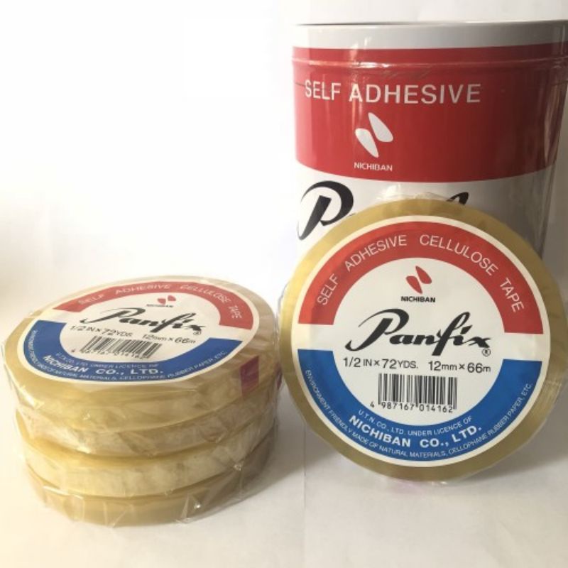 Jual 1/2 IN X 72 YARD Panfix Selotip Lakban Bening Cellulose Tape Selft ...