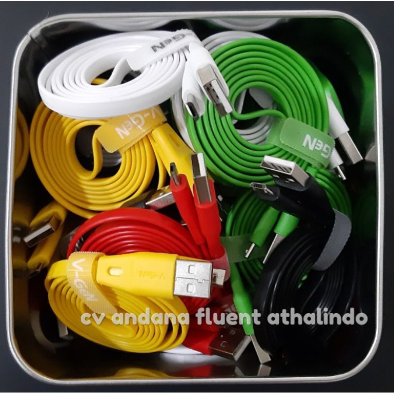 Jual kabel data V-Gen micro 1m kabel cas gepeng bagus jcm3 | Shopee ...