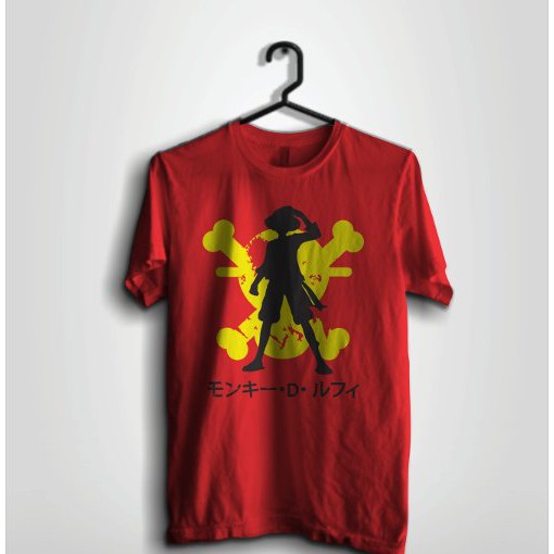 Jual Kaos Anime Monkey D Luffy 3 Merah red One Piece One Piece Kartun ...