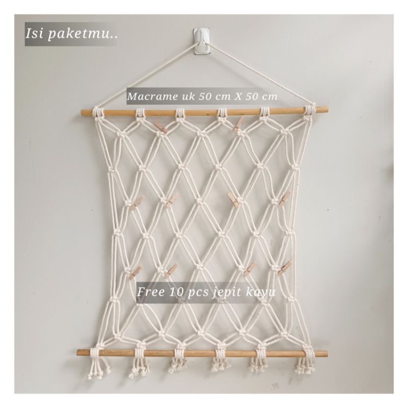 Jual Frame Foto Gantung Polaroid Macrame / Macrame Gantungan Foto ...