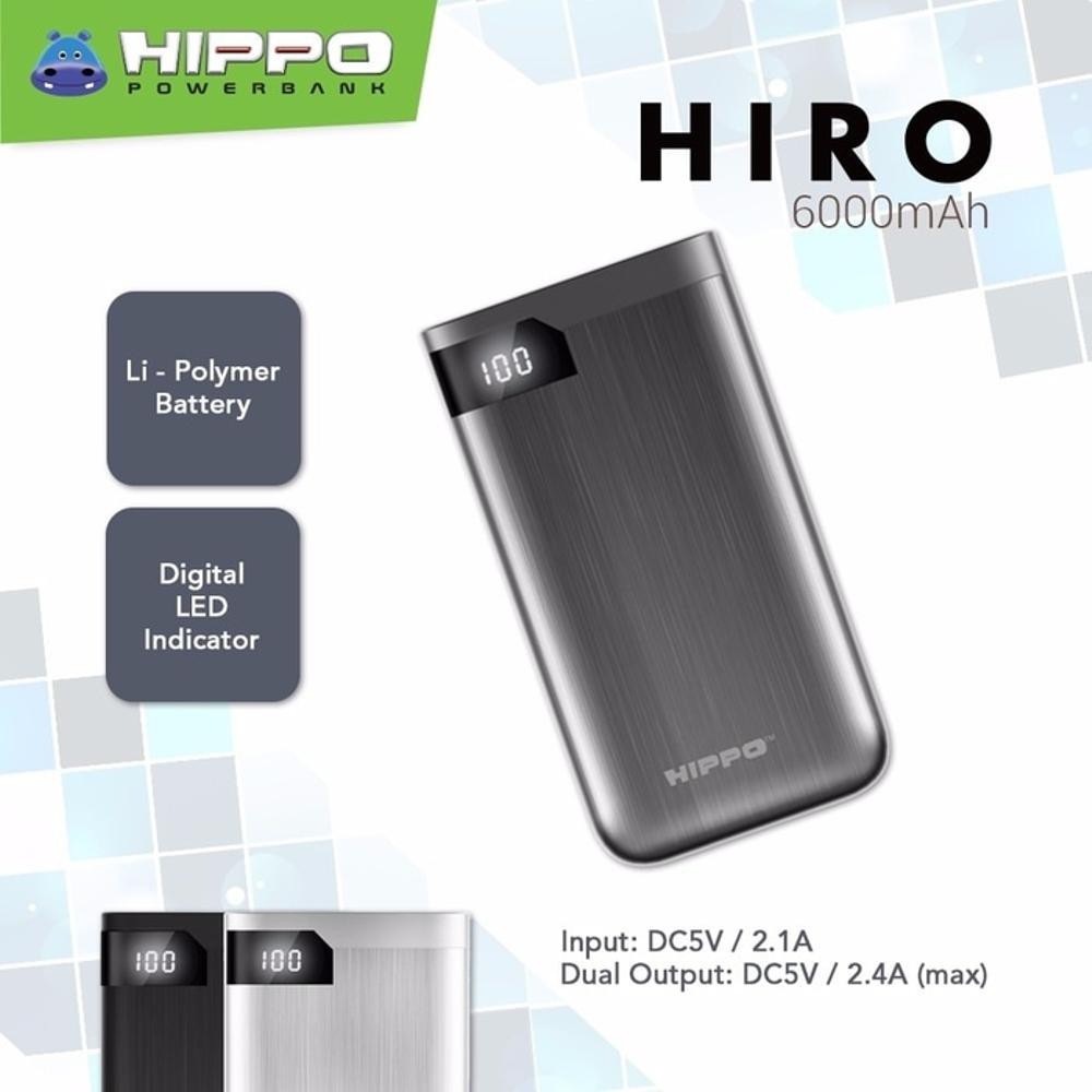 Jual Hippo PowerBank Hiro 6000mAh - Simple Pack | Shopee Indonesia