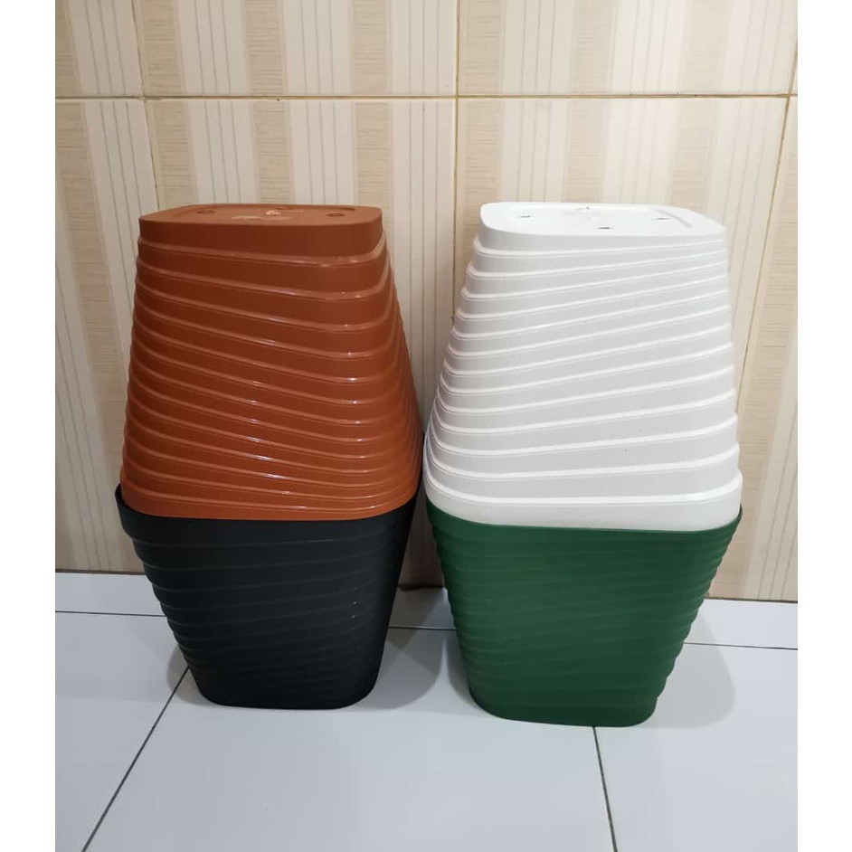 Jual DSO 305 - Pot bunga CRYSTAL 30 CM merek SHALLOM model SEGI EMPAT ...