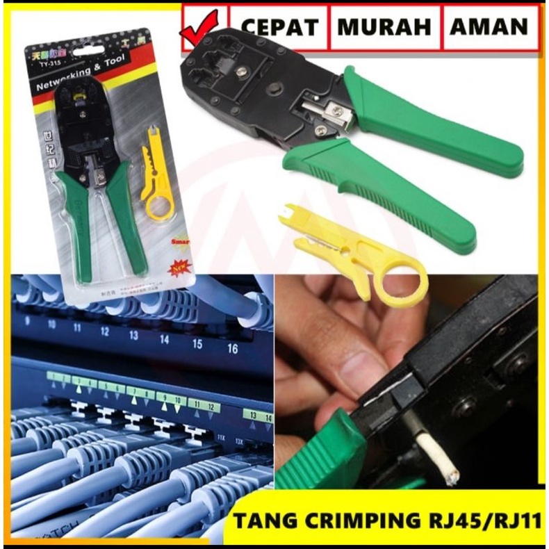 Jual TANG CRIMPING RJ45 RJ11 LAN TELEPON CRIMPING TOOLS ALAT KRIMPING ...