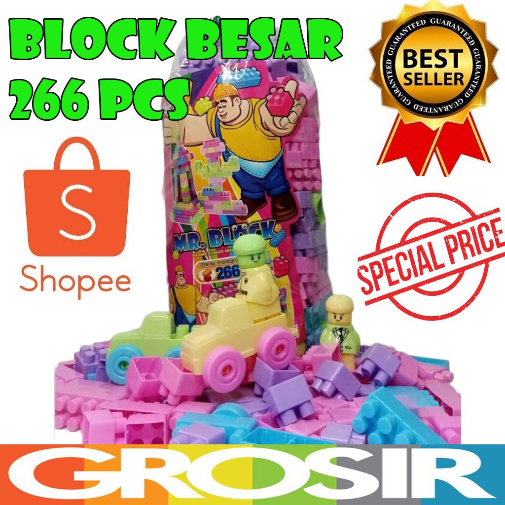 Jual Mainan Edukasi Block Happy Time Mainan Balok Anak Blok BRICK 266 ...