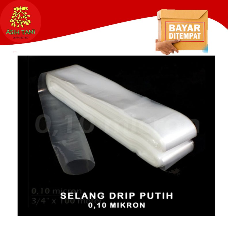 Jual Selang Drip / Selang Irigasi Sistem Tetes (10 Mikron, Putih ...