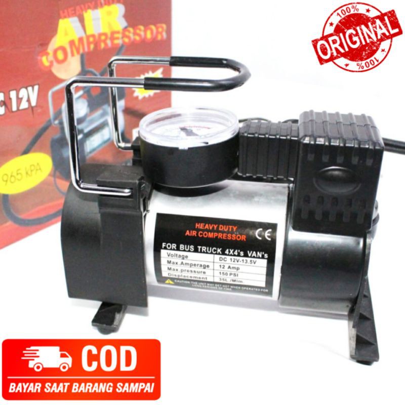 Jual Pompa Angin Elektrik Compressor Ban Mobil Motor DC 12v | Kompresor ...