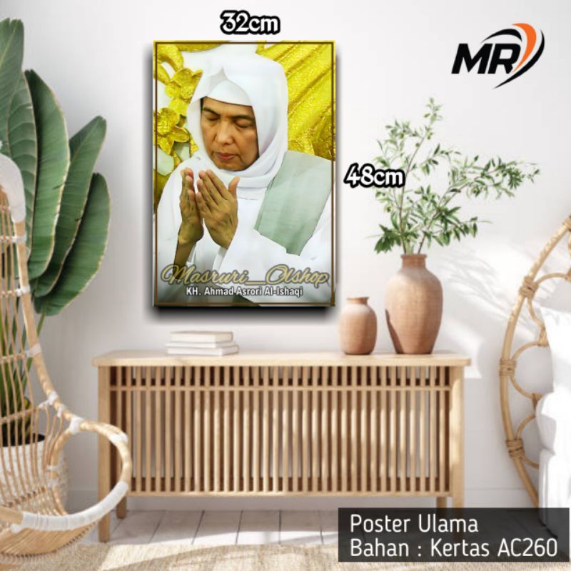 Jual POSTER DINDING||KH AHMAD ASRORI AL ISHAQI||POSTER ULAMA&HABAIB ...